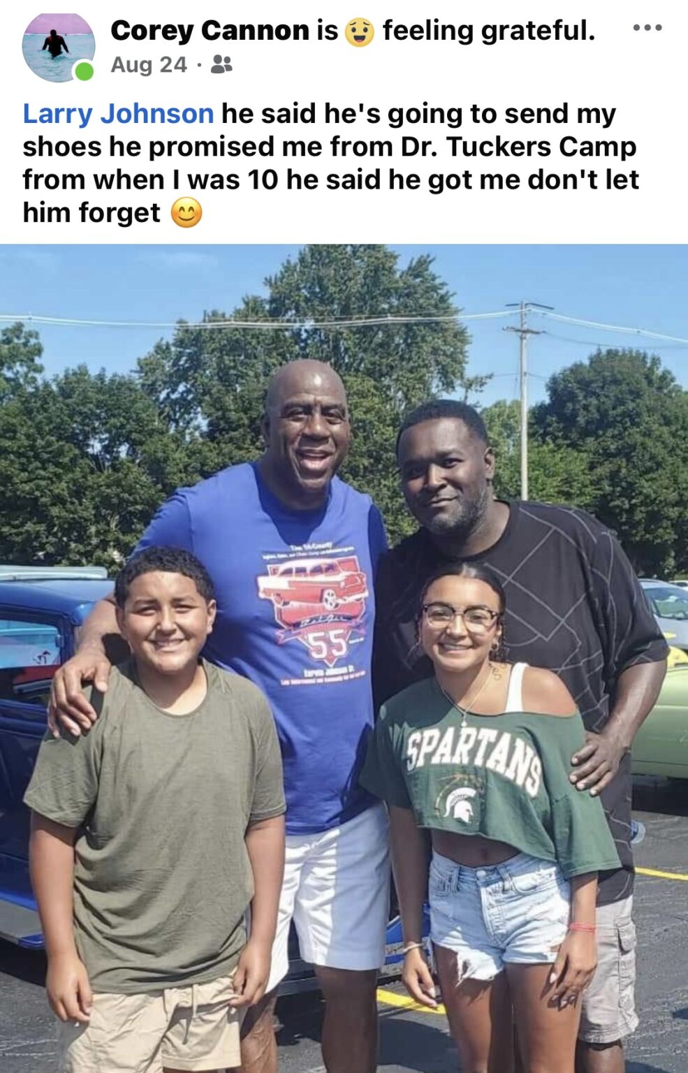 Magic Johnson returns home for the Earvin Johnson Sr. Community Car Show